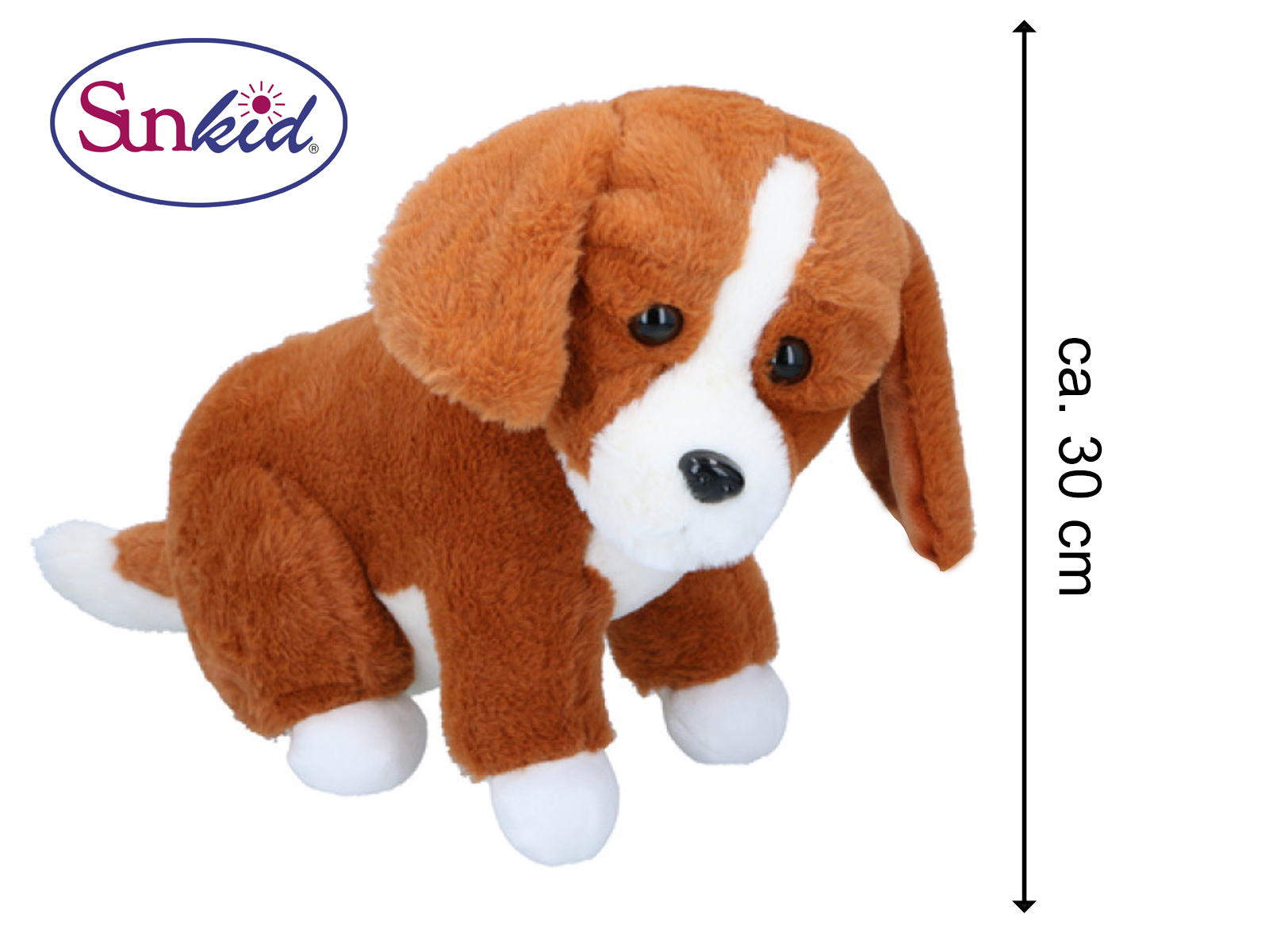 Sunkid Plüschhund ca. 30cm, braun-weiß | Spielwaren | Shopartikel ...